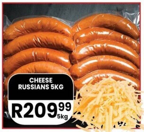 CHEESE RUSSIANS 5KG offer at Super Save