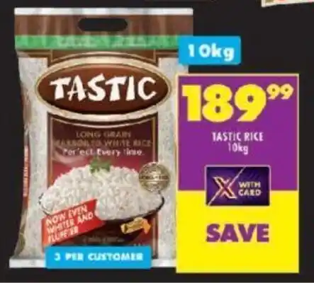 TASTIC RICE 10kg offer at Shoprite