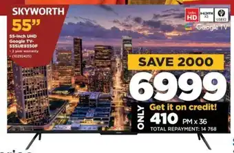 SKYWORTH 55-inch UHD Google TV-55SUE9350F offer at HiFi Corp