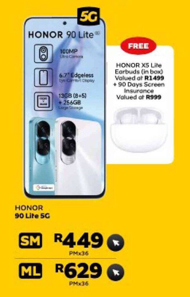 HONOR 90 Lite 5G offer at MTN