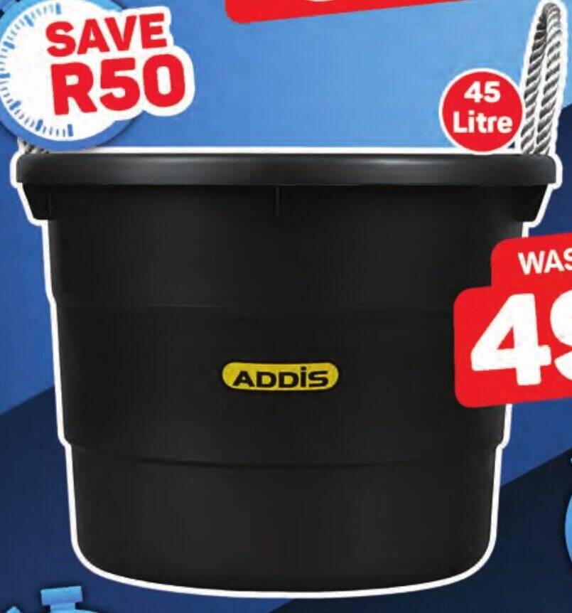 ADDIS 45 Litre Muck Bucket with Rope offer at Pick n Pay