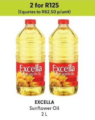 EXCELLA Sunflower Oil 2L offer at Makro