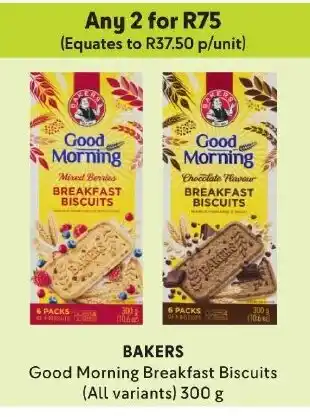 BAKERS Good Morning Breakfast Biscuits (All variants) 300g offer at Makro