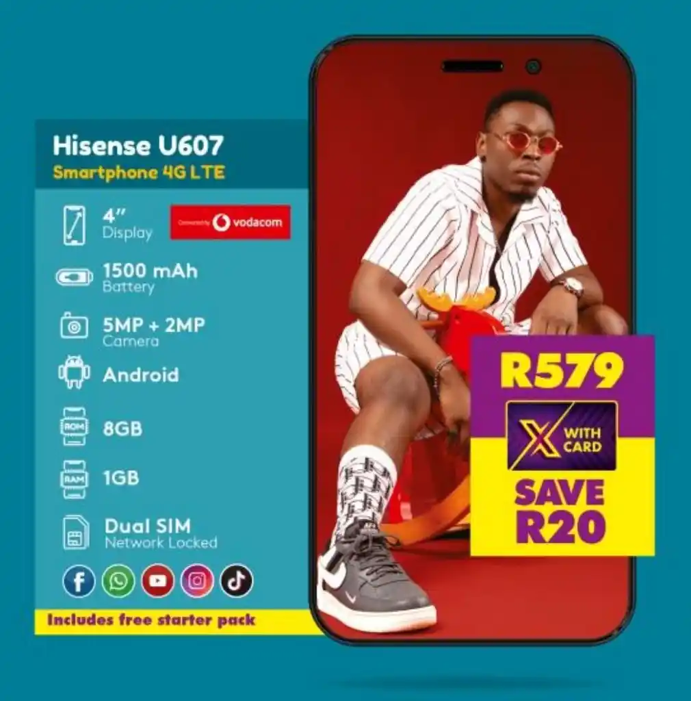 Hisense U607 Smartphone 4G LTE offer at Shoprite