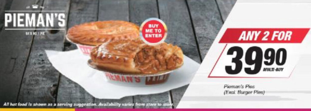 Pieman's Pies offer at Spar