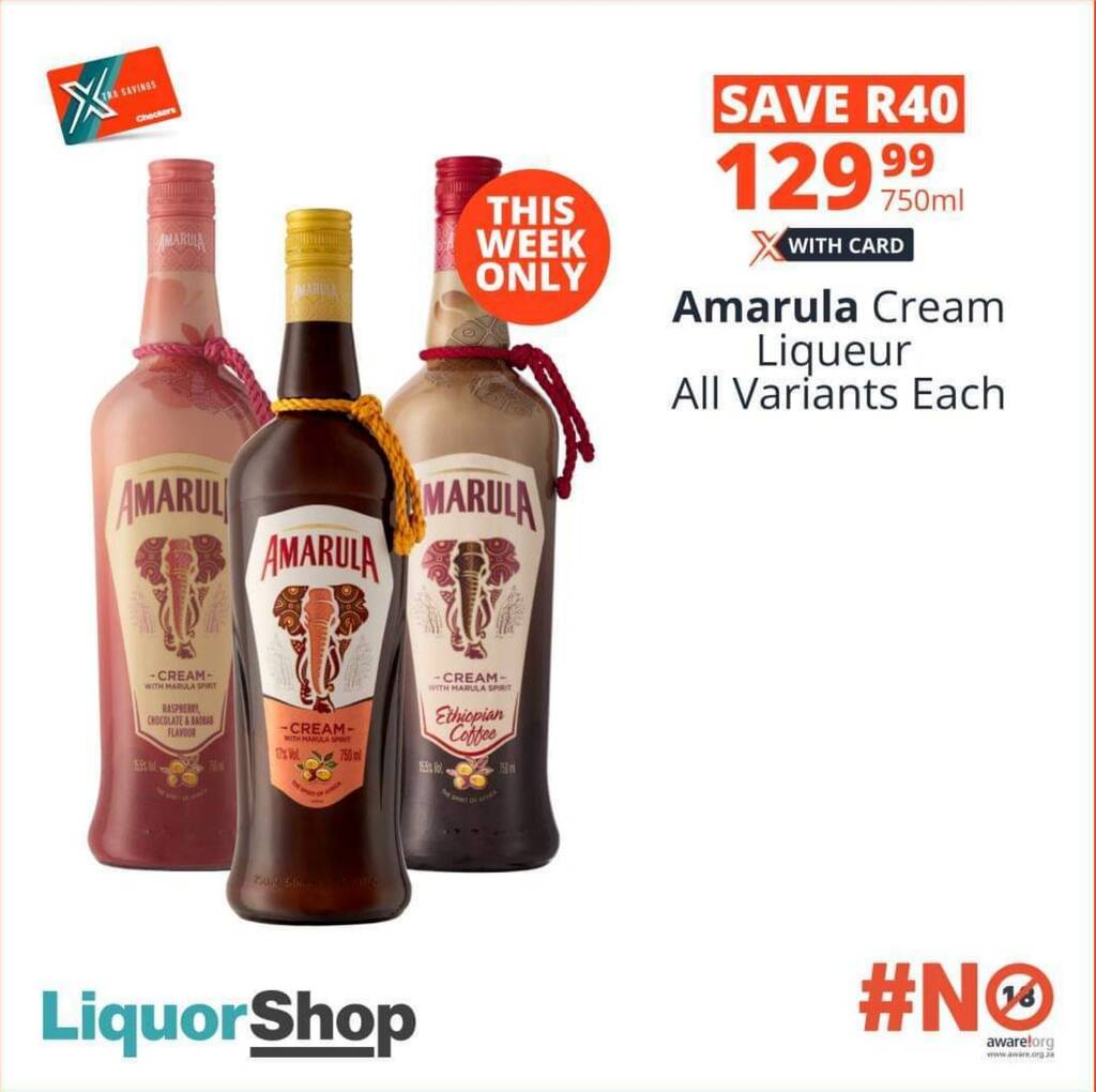 Amarula Cream Liqueur All Variants Each offer at Checkers
