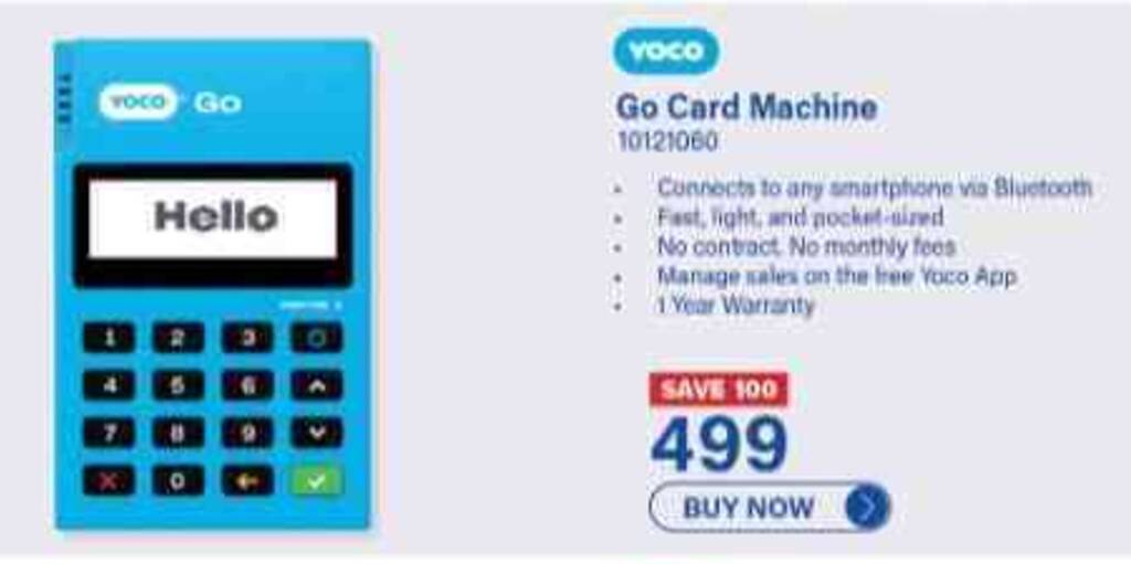 Yoco Go Card Machine offer at Incredible Connection