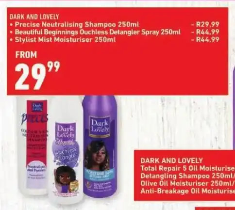 DARK AND LOVELY Precise Neutralising Shampoo 250ml offer at Shoprite