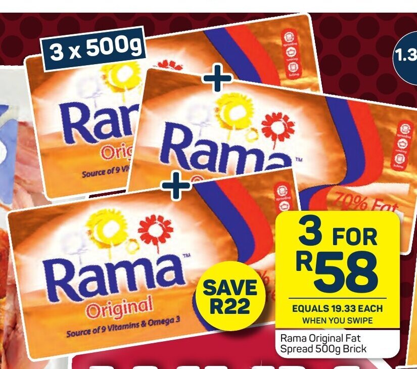 Rama Original Fat Spread 500g Brick Offer At Pick N Pay