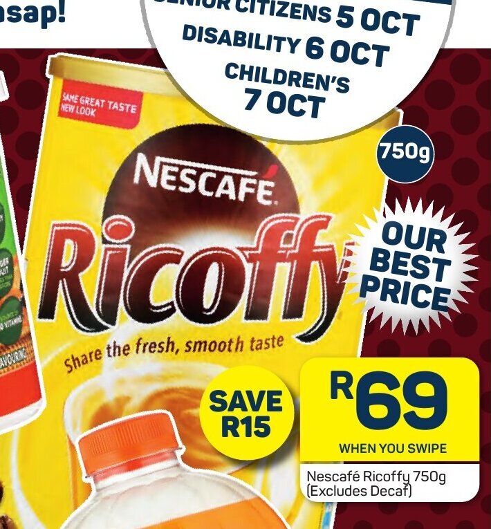 Nescafe Ricoffy 750g offer at Pick n Pay