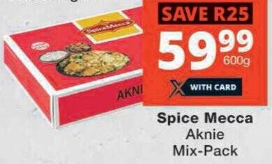 Spice Mecca Aknie Mix-Pack offer at Checkers