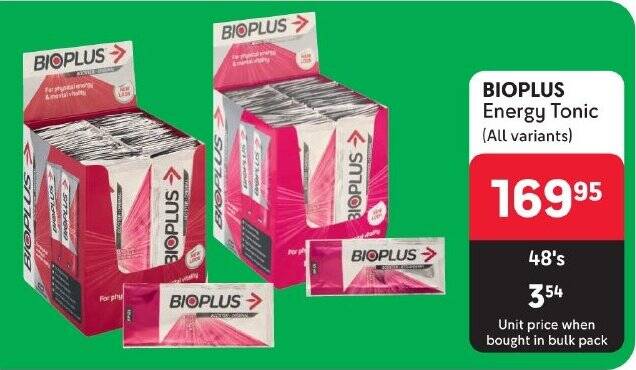 BIOPLUS Energy Tonic (All variants) offer at Makro