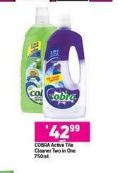 2Cobra Active Tile Cleaner 2 In 1-750ml Each offer at Game