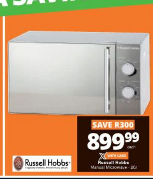 Russell Hobbs Manual Microwave 20L