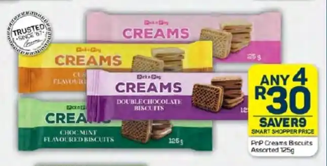 PnP Creams Biscuits Assorted 125g offer at Pick n Pay Hypermarket