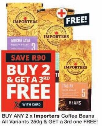 BUY ANY 2 x Importers Coffee Beans All Variants 250g & GET a 3rd one ...