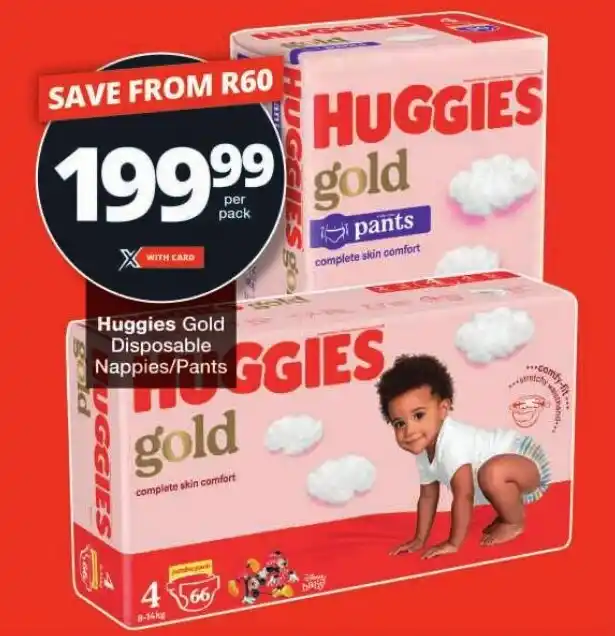 Huggies Gold Disposable Nappies/Pants offer at Checkers