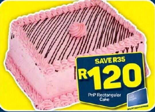PnP Rectangular Cake offer at Pick n Pay