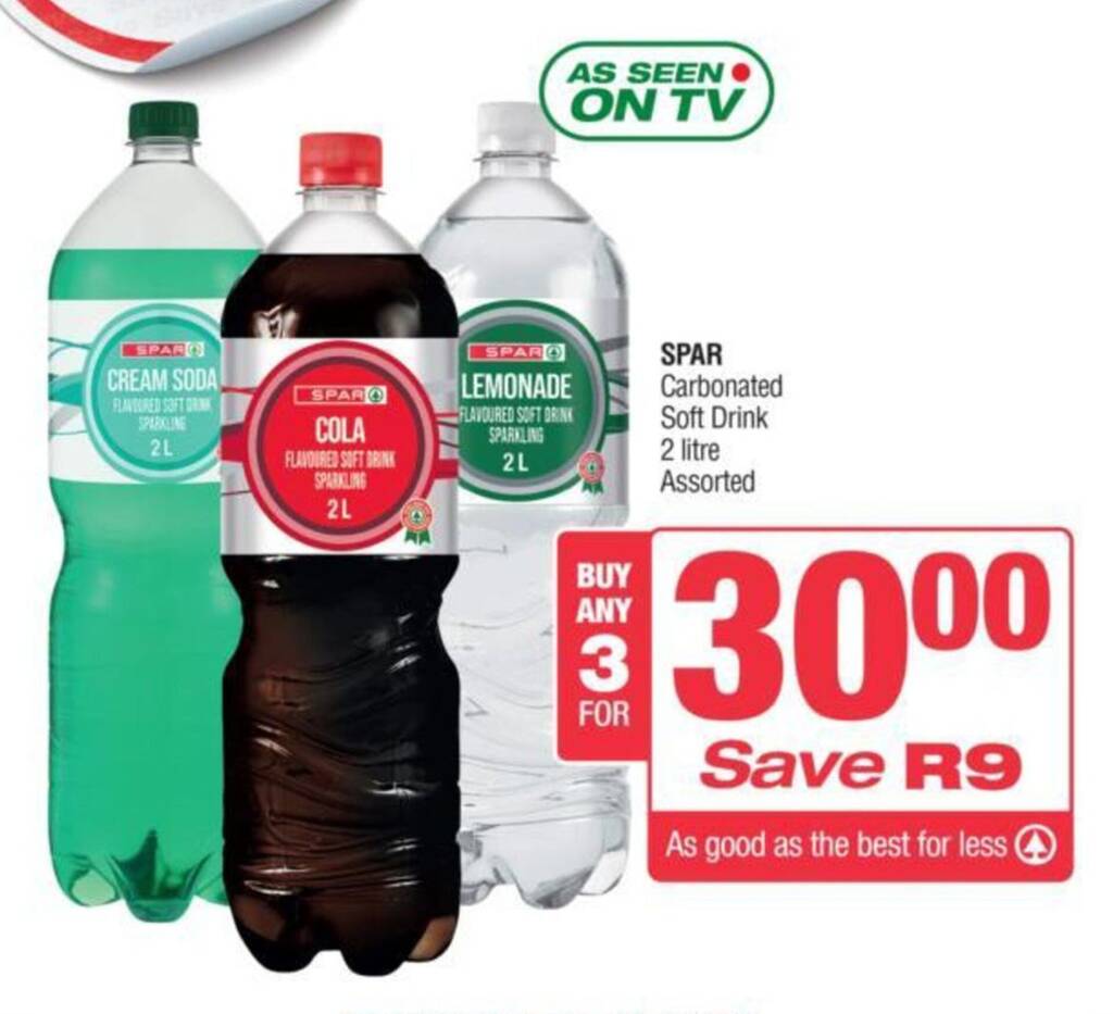 SPAR Carbonated Soft Drink 2 litre Assorted offer at Spar