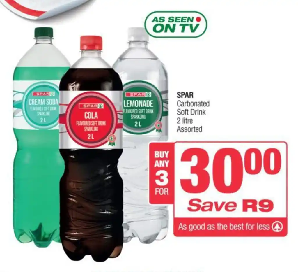 SPAR Carbonated Soft Drink 2 litre Assorted offer at Spar