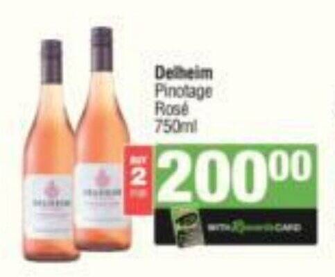 Delheim Pinotage Rose 750ml offer at Spar Tops