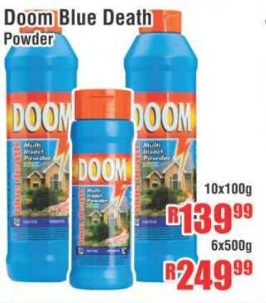Doom Blue Death Powder 10x100g offer at Devland Cash And Carry