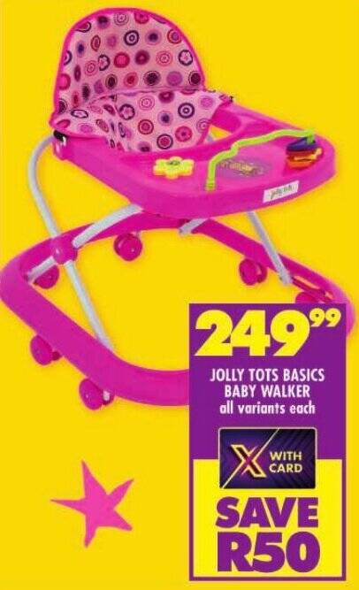 JOLLY TOTS BASICS BABY WALKER all variants each offer at Shoprite