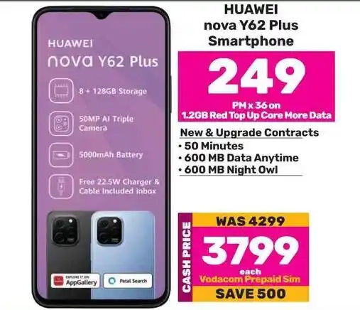 HUAWEI nova y62 Plus Smartphone offer at Game