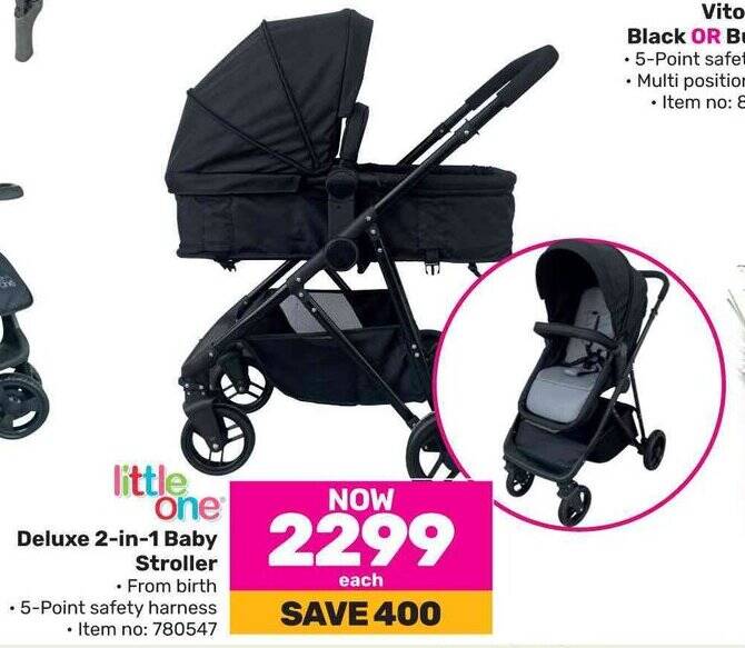 little one Deluxe 2-in-1 Baby Stroller offer at Game