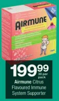 Airmune Citrus Flavoured Immune System Supporter offer at Checkers