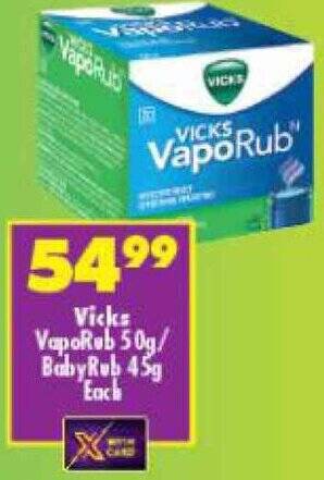 All Vaporub offers - Find and view the cheapest Vaporub offer!