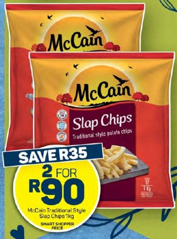 McCain Traditional Style Slap Chips 1kg offer at Pick n Pay Hypermarket
