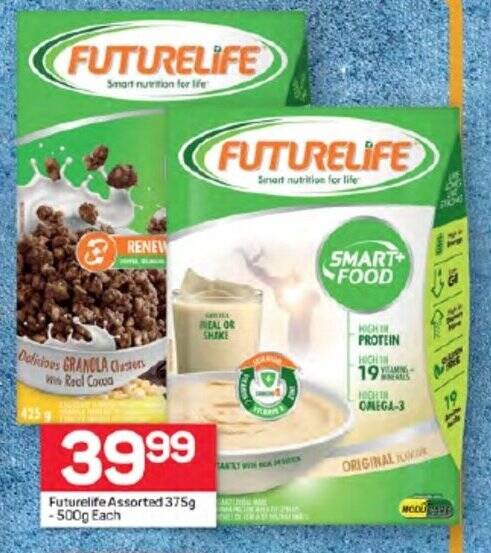Futurelife Assorted 375g - 500g Each offer at Pick n Pay Hypermarket