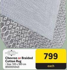 Home living - chevron or braided cotton rug offer at Makro