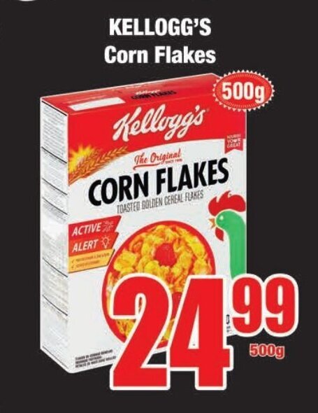 Kellogg's Corn Flakes 500g offer at Boxer Build