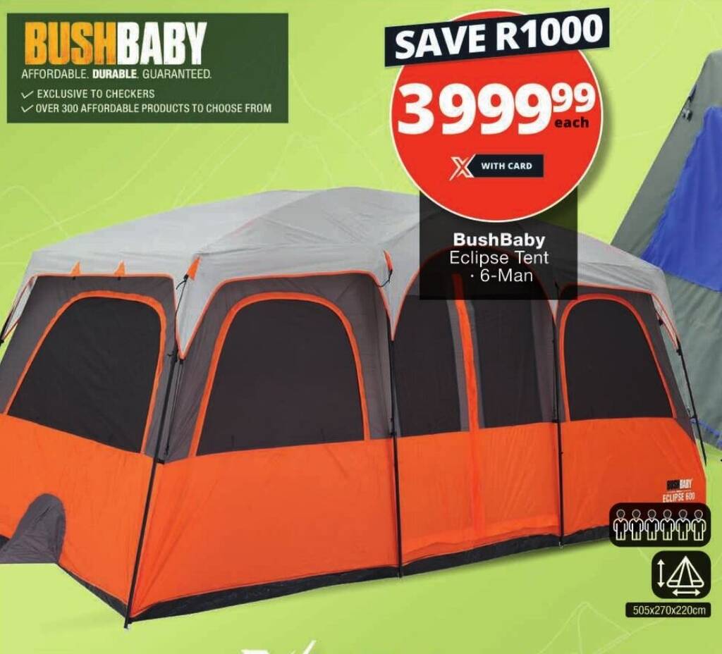 BushBaby Eclipse Tent 6-Man offer at Checkers