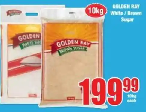 GOLDEN RAY 10kg White/Brown Sugar offer at Boxer
