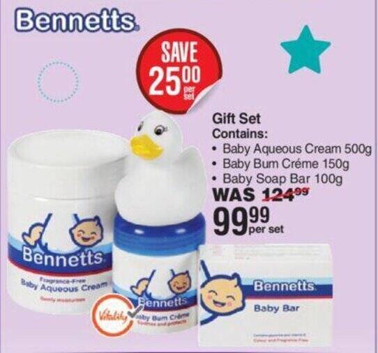 Bennetts Baby Aqueous Cream 500g Baby Bum Créme 150g Baby Soap Bar 100g ...