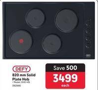 Defy - 820 mm solid plate hob offer at Makro