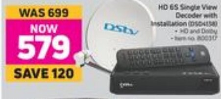 DStv HD Single View Decoder with Installation offer at Game