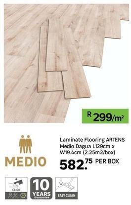 Artens - laminate flooring medio dagua l129cm x w19.4cm (2.25m2/box ...