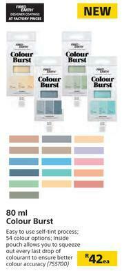 Fired Earth 80ml Colour Burst-Each offer at Builders Warehouse