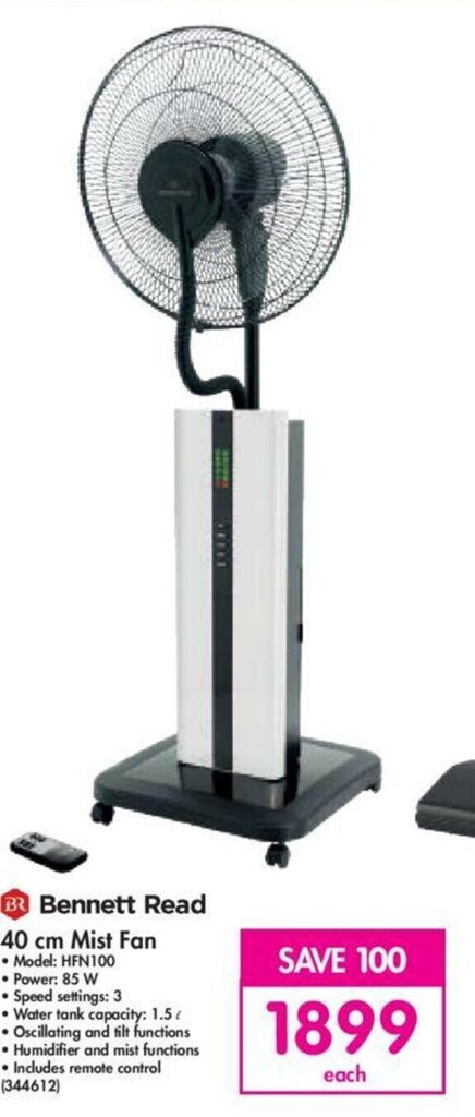 Bennett Read 40cm Mist Fan offer at Makro