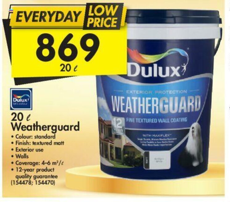 Dulux 20L Weatherguard offer at Makro