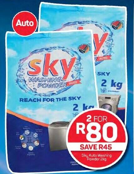 Sky Auto Washing Powder 2kg offer at Pick n Pay Hypermarket