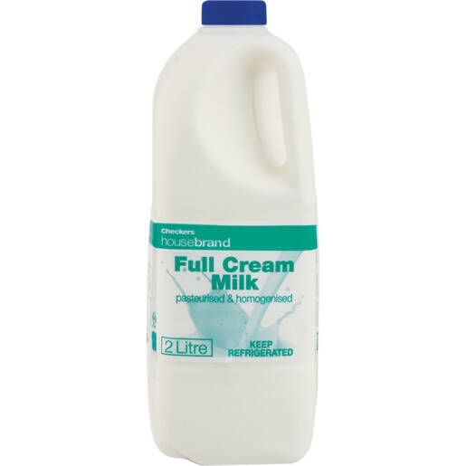 Checkers Housebrand Fresh Full Cream Milk 2L offer at Checkers Liquor Shop