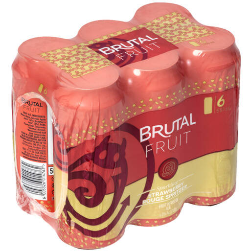 Brutal Fruit Strawberry Rouge Spritzer Cans 6 x 500ml offer at Checkers ...