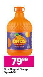 Oros Original Orange Squash-5L offer at Game