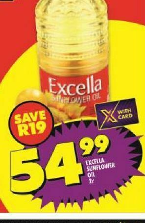 Excella sunflower oil offer at Shoprite