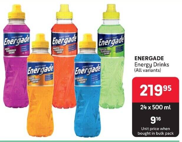 Energade Energy Drinks (All variants) offer at Makro